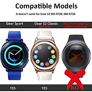 ANCOOL Compatible Gear Sport Band Replacement 20mm Silicone Watch Band Compatible Samsung Gear Sport/Galaxy Watch (42mm)/Ticwatch E/Ticwatch 2/Vivoactive 3 Watch - Large Black