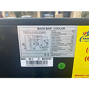 Beer Back Bar Cooler 3 Glass Door (Swing Door) 53" Width Beer Fridge NSF Certified Beverage Refrigerator 11.8 cu.ft Under Counter Height 35°-46°F Black bb3dup