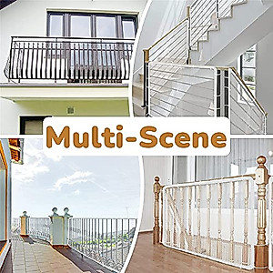 Askfairy Children's Stairs Netting, 118"X31"Balcony, Patios and Railing Stairs Netting,Sturdy Mesh Fabric Material