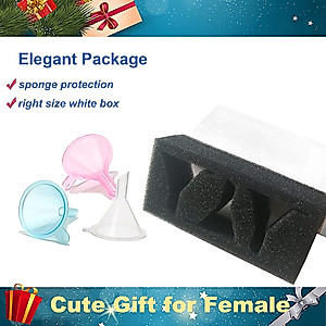 Refillable Cosmetic Containers Funnels, Funnels for Filling Bottles of Lotion, Water, Essential Oils, Lotions, Shampoo, Conditions, Cleaning Products, Pink, Clear, Blue