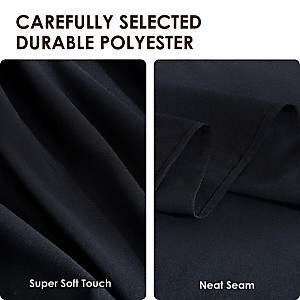 Aironment Rectangle Tablecloth Water and Stain Resistant Washable Table Cloth Selected Wrinkle Free Polyester Table Cover for Dining, Parties, Camping (60 x 84 Inch, Black)