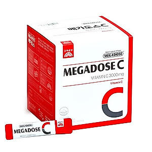 Megadose Vitamin C Powder 3000mg. 100 Count Single Serve Sticks. Pure High-Potency Immune Support No Additives No Artificial Ingredients. Fast Absorption, Antioxidant, Anti-Inflammatory, Non-GMO