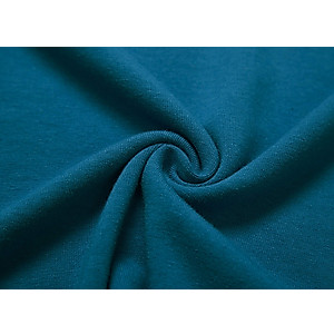 Urban CoCo Women's Turtleneck Slim Fitted Long Sleeve Sweatshirt Active Base Layer Tops Shirts (L, Indigo Blue)