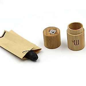 Dental Floss threaders 12PCS Biodegradable bamboo charcoal dental floss with refillable bamboo container | Free refill | Natural candle wax | 30M x 12| Corn and charcoal floss, | Environmental protect