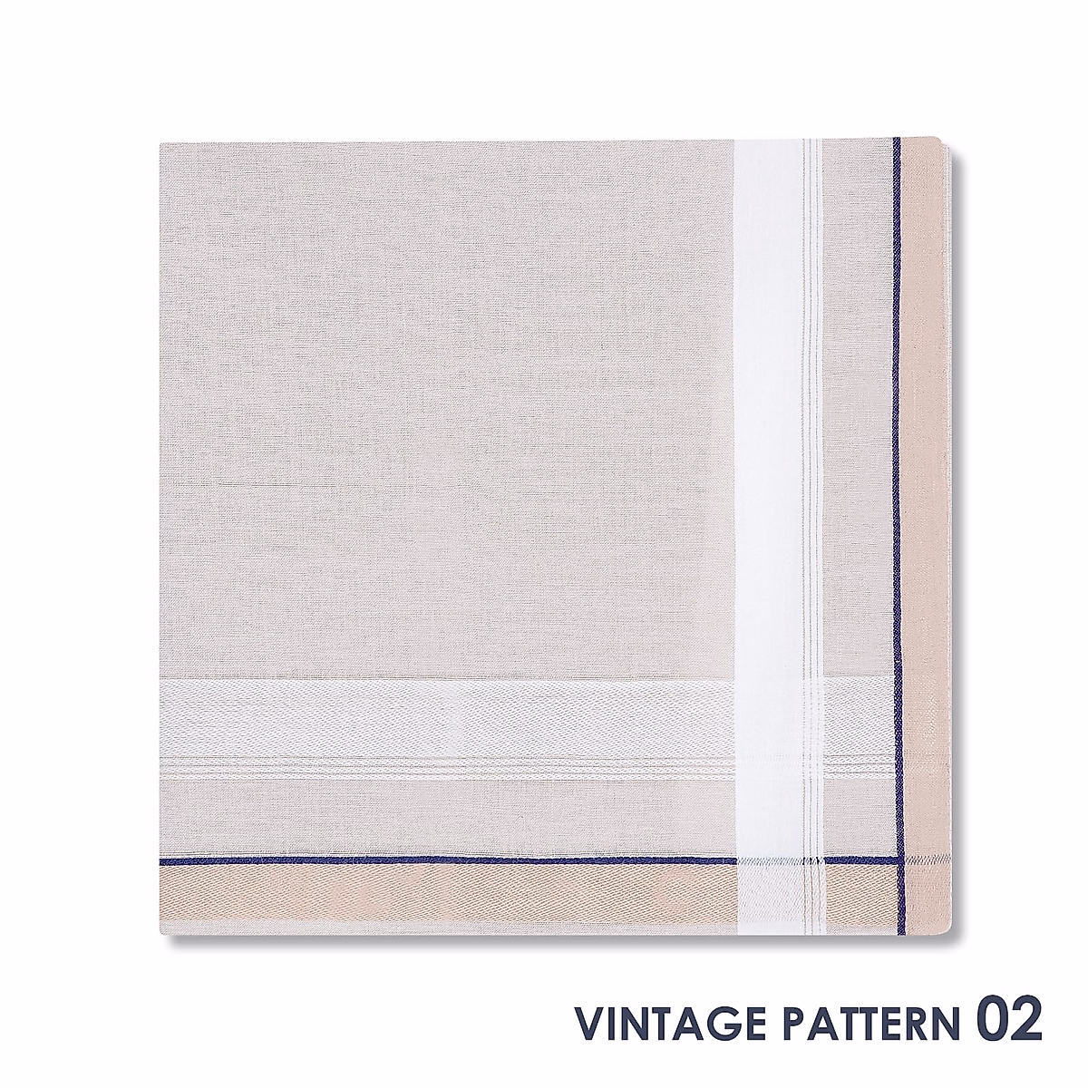 Selected Hanky 100% Cotton Men's Handkerchief 6 Piece Gift Set