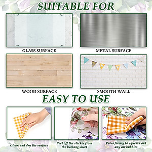 Outus Flower Wall Decals Floral Butterfly Wall Stickers Wildflower Greenery Wall Decor Removable Peel and Stick Art Murals for Kids Room Nursery Bedroom Living Room Home(19.69 x 82.68 Inch)