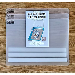 Cat Litter Box Pee Shield - 3 Pack - The Original - Helps Prevent Litter Scatter and Urine from Going Outside of The Litter Box. Wipe Clean in Place or Remove for Cleaning and reattach.