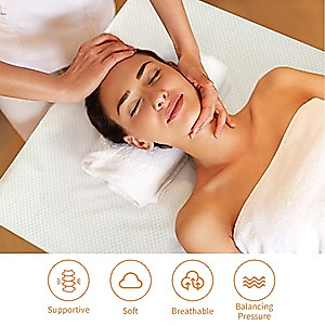 HOMBYS Memory Foam Massage Bed Mattress Topper with Removable Cover, Massage Table Mattress Topper with Elastic Bands, Non-Slip Lash Bed Cushion Only (Bed Not Included)