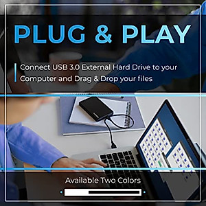 Portable External Hard Drive 500Gb USB 3.0 High-speed data transfer 2.5 Inches HDD Storage expansion & Backup Drive Compatible with Computer, Laptops, gaming accessories, Xbox, PS4, PS5 (White)