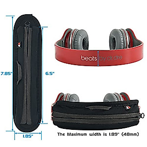 TXEsign Universal Replacement Headband Cushion Pad Cover Protector Compatible with ATH M50X, QC 35i/35ii, QC25, Solo 2/Solo 3, Studio 2/3 Headphones (Black)