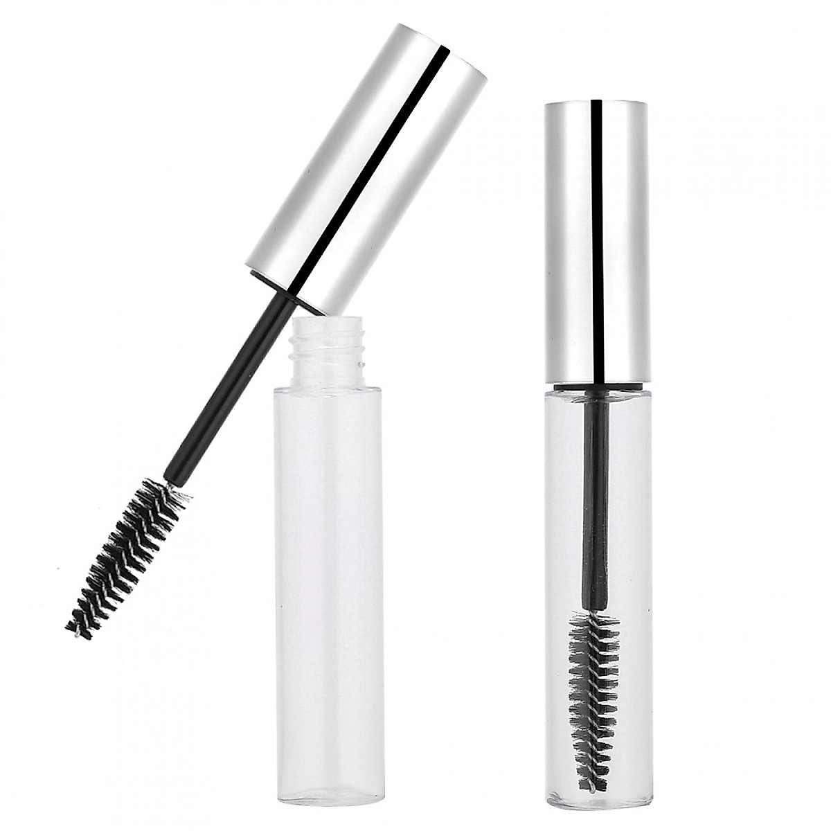 Empty Mascara Tube and Wand, 5 Colors 10ml Empty Eyelash Growth Plastic Oil Tube Container Refillable Mascara Bottle Diy Mascara Brush Container, Cosmetics Supplies