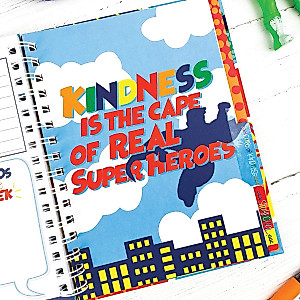 Denise Albright Gratitude Finder® 52 Week Non-Dated Journal for Boys with 177 Totally Cool Hand-Illustrated Stickers (Super Kiddo)