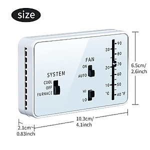 RV Thermostat, Briidea RV Analog Thermostat (Cool Only/Furnace), Replace for Dometic 3106995.032, 12 VDC