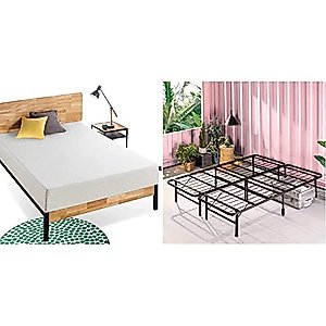 ZINUS 10 Inch Ultima Memory Foam Mattress, Pressure Relieving, CertiPUR-US Certified and SmartBase Tool-Free Assembly Mattress Foundation, 14 Inch Sturdy Metal Bed Frame Underbed Storage, Queen