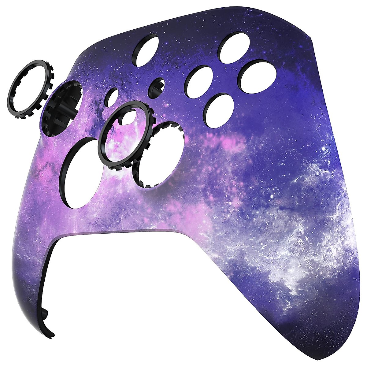 eXtremeRate ASR Version Custom Shell for Xbox Core Wireless Controller - Anti Sticks Rubbing Rings - Replacement Accessories Front Cover Faceplate for Xbox Series X & S Controller - Nebula Galaxy