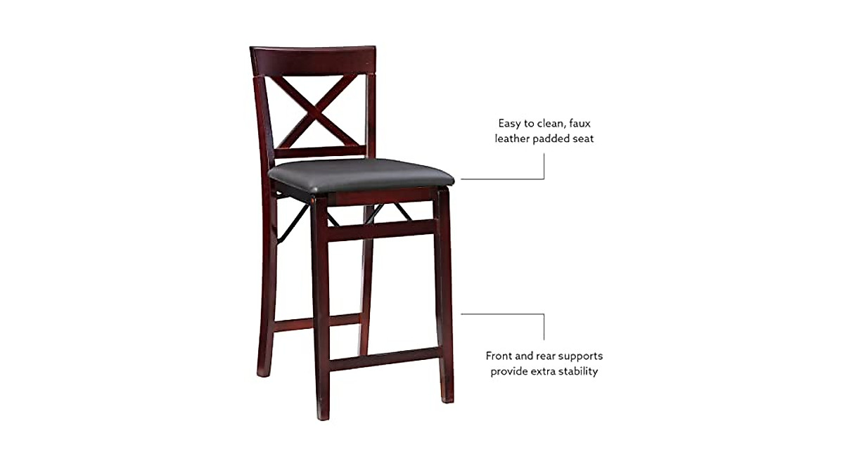 Linon Triena Folding Counter Stool - Stylish & Space-Saving
