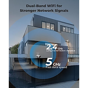 Reolink Plug-in Outdoor WiFi Security Camera, 5MP HD Dual Band Wired Wi-Fi Camera for Home Security-2.4/5 Ghz, Smart Person/Vehicle Alerts, Motion Detection, Night Vision, IP66 Waterproof, RLC-510WA