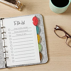 Avery Style Edge Insertable Plastic Dividers, 5.5 x 8.5 Inches, 5-Tab Set, 1 Set (11118)