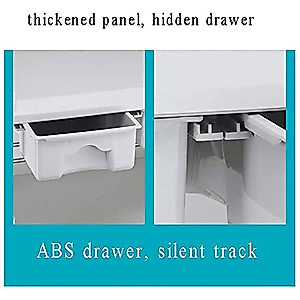 2-Layer Stainless Steel Medical cart, Beauty cart, Musical Instrument cart with Drawers and rotatable Dirt Bucket (Size : Small)