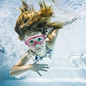 EWPJDK Kids Goggles Anti-Fog 2 Pack Swimming Goggles for kids 6-14 No Leaking Kids Swim Goggles Anti-UV Waterproof (Purple & Pink)