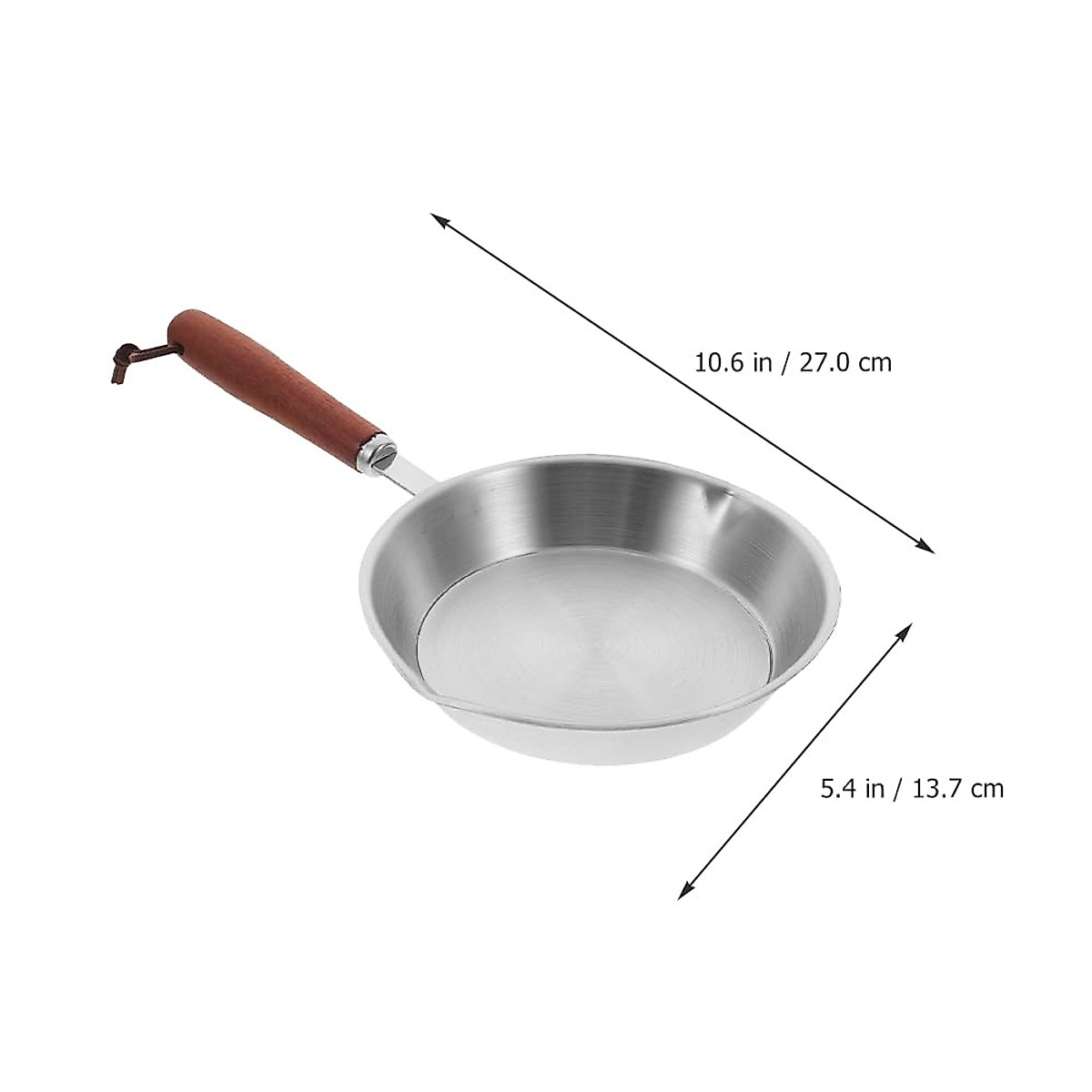 Hemoton Mini Stainless Steel Fry Pan Nonstick Frying Pan Skillet, 5.4 Inch Cooking Surface Nonstick Skillet Use in the Oven, on the Stove, on the Grill, or Over a Campfire Non Stick Skillets