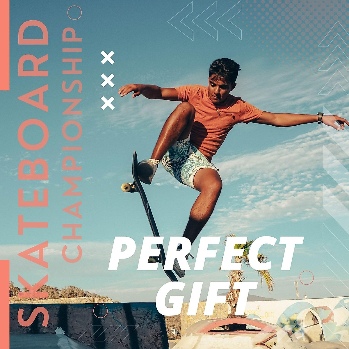 Onebttl Skateboard Gifts, Skateboarding Coffee Travel Mug for Skating Lovers, Men, Women, Daughter - Stainless Steel 20Oz Tumbler