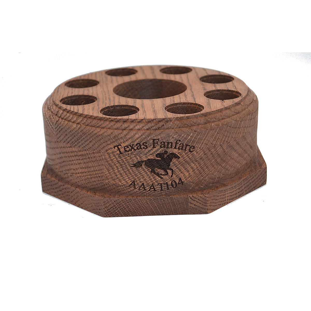 Personalized Laser Engraved Round Lighted Oak Cork Display fits Blanton's Bourbon Horse Cork Stoppers, Whiskey *Not made by or affiliated with Blanton's*
