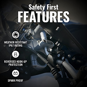 Battery Tender 5 Watt Solar Panel 12V Battery Charger with Charge Controller - IP67 Weatherproof - Windshield or Handlebar Mountable - Included Ring Terminal Cable or OBD II Connector - 021-1172