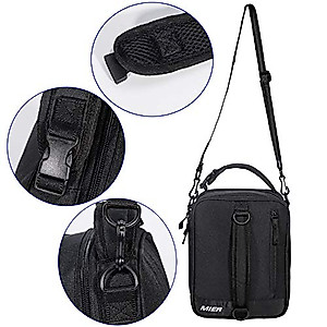 MIER Insulated Lunch Box Bag Expandable Lunch Pack for Men, Women, Kids, Black