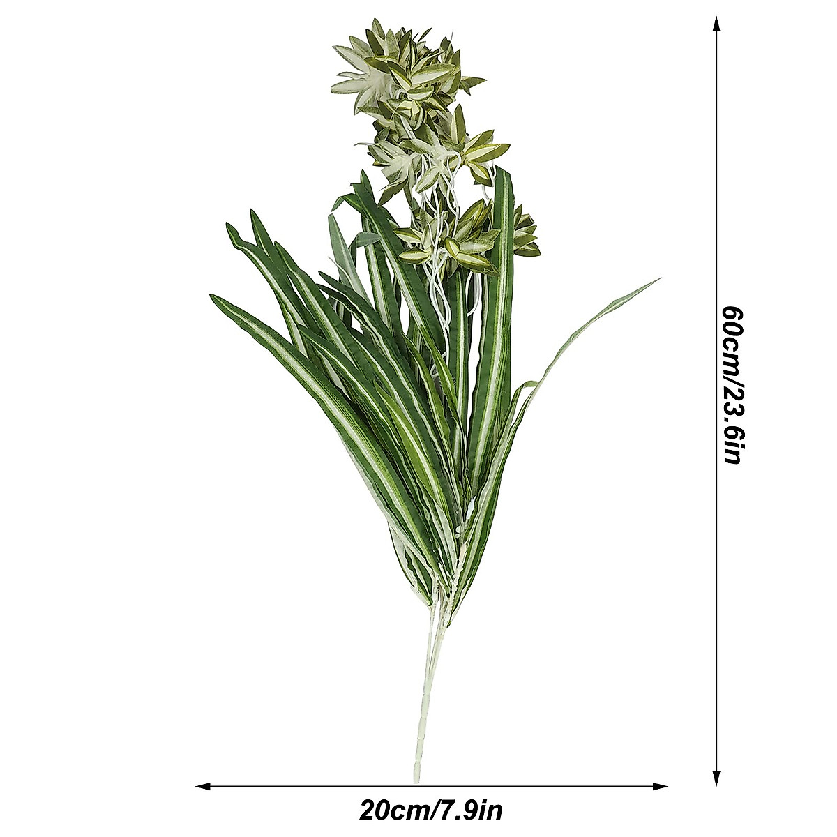 YINKUU Artificial Chlorophytum Silk Flowers, Artificial Flowers Plant Fake Greenery Faux Plant Hanging Ivy Green Leaves Bonsai Wall Hanging Plants for Home Garden Office Wedding Decoration