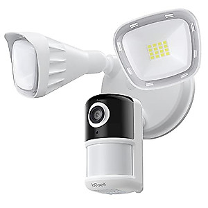 ieGeek Floodlight Camera, Outdoor Home Security Camera, 2K Wired Flood Light Camera Outdoor with Motion Sensor Cam, 2600 Lumens,Color Night Vision,110dB Siren,2 Way Audio,Compatible with Alexa