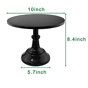 MENGCORE Grand baker cake stand 10 inch wedding cake tools adjustable height fondant cake display accessory for party bakeware (Black)