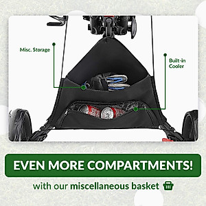 caddytek Caddycruiser One Version 8 - One-Click Folding 4 Wheel Golf Push Cart, Silver