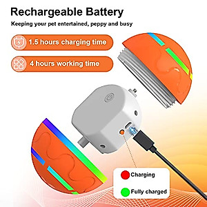 Tuwicx Interactive Dog/Cat Toys for Boredom and Stimulating, Durable Motion Activated Automatic Rolling Ball Toys for Puppy/Small/Medium Dogs