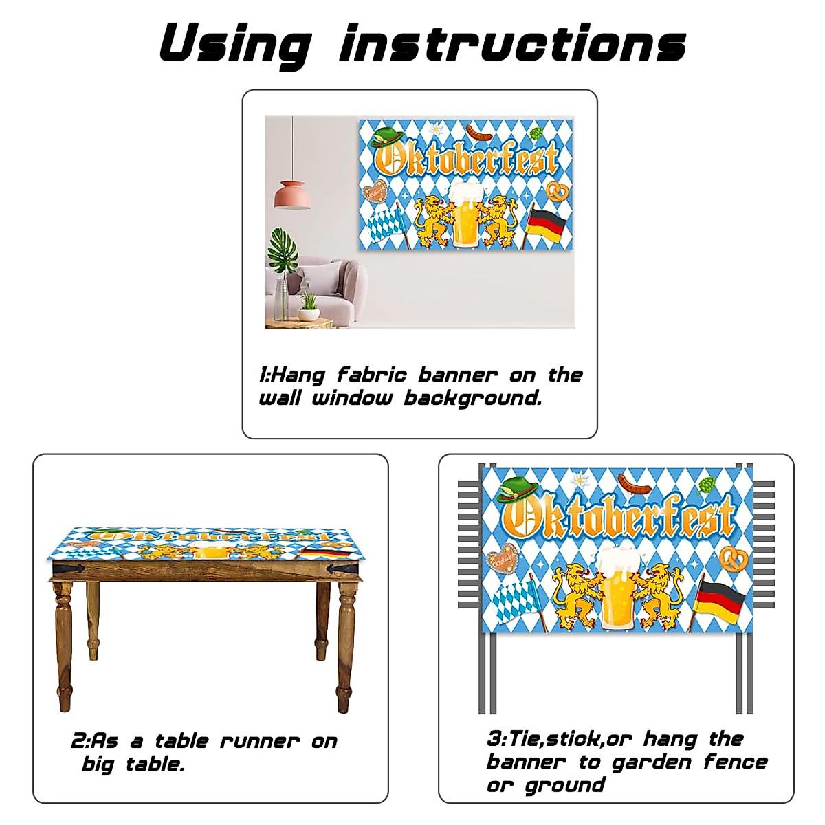Large 71" X 43" Oktoberfest Backdrop, Oktoberfest Party Decorations Backdrop, Oktoberfest Decorations Party Backdrop for Bavarian German Beer Festival, Oktoberfest Party Supplies Decor