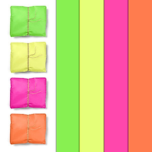 NICROHOME 24PCS Neon Wrapping Paper in 4 Color, 20 x 28Inch Glowing Tissue Paper for Gift Bags Box Wrapping, Birthday Wedding Party Decorations, DIY Craft, Present Packaging, Baby Shower