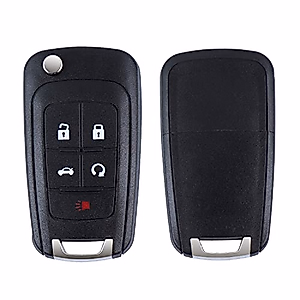 Replacement Flip Remote Fob fit for 2010-2019 Chevy Equinox,2011-2016 Cruze Malibu Camaro Trax /Buick Lacrosse Regal Verano Trunk Car Keyless Entry Uncut Key Fob (FCCID: OHT01060512) Pack of 2