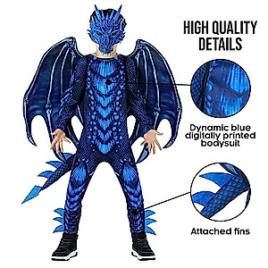 Morph Blue Dragon Costume Kids Dragon Costumes For Boys Halloween Costumes For Boys Kids Dragon Costume Dragon Costume Kids