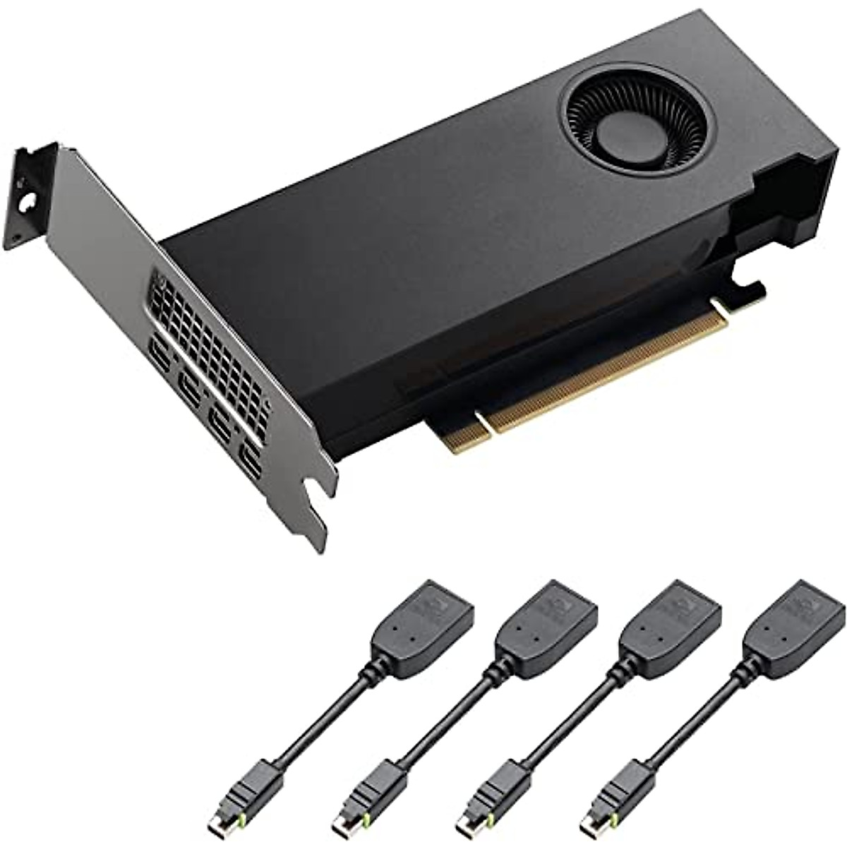 Computer Upgrade King NVIDIA RTX A2000 6GB GDDR6 (~3050) Low Profile LP PCIe Professional Gaming Graphics Card with Full and Half Height Brackets (B-Grade)