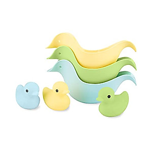 Simple Joys by Carter's Baby Duck Rinse Cups and Squirties Bath Toy Bundle, One Size
