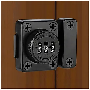 KAFENDA Mechanical Password Cabinet Lock, Rotary Lock for Double Doors, Keyless Combination Door Lock, Black