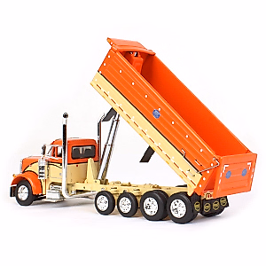 DCP Products 1/64 Orange & Tan Peterbilt 379 w/ Quad-Axle MAC Dump Body 60-1348