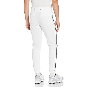 Mizuno mens Premier Piped Pant, White-black, Large US