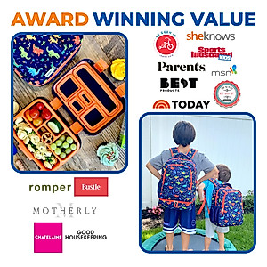 Backpack with Lunch Box for Girls, Cute 15” Girl Backpacks and Integrated Lunch Bag with Water Bottle Pocket Holder, Insulated Padded Travel Bags Boxes for Elementary School Kids, Purple Unicorn