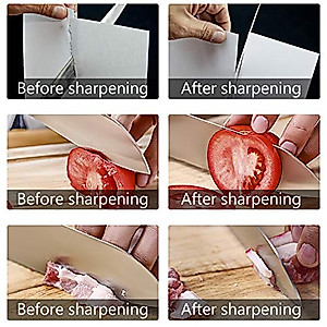 Knife Sharpening Stone Kit, AASELM Professional Whetstone Sharpener Set, 2 in 1 Grit 400/1000 3000/8000, Bamboo Base, Flattening Stone, Polishing Compound, Leather Honing Strop and Leather Razor Strop