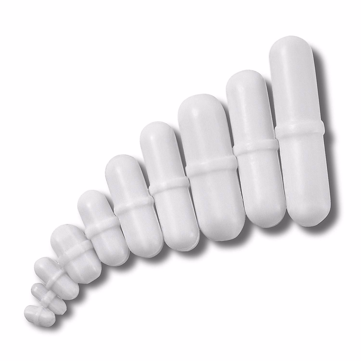 Yizerel 10pcs PTFE Magnetic Stirrer Mixer Stir Bar Spinbar White Color