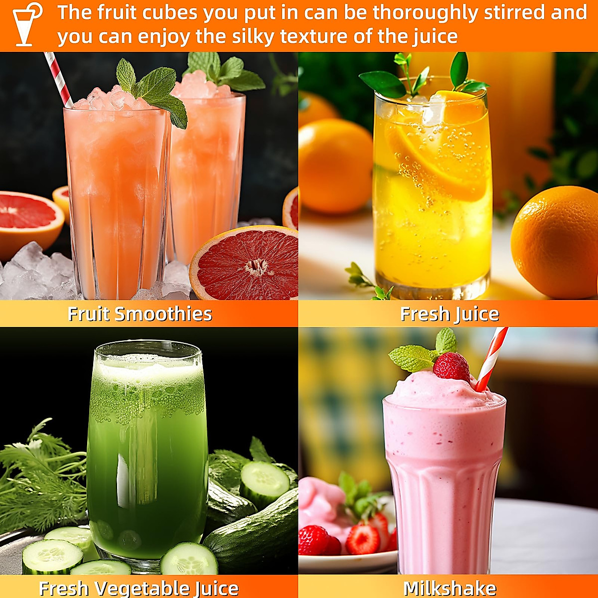 Portable Mini Blender,Personal Blender for Shakes and Smoothies,Fresh Juice Portable Blender With USB Rechargeble,Cordless 15 OZ Mini Fruit Juice Mixer For Travel,Camping,Gym,Office