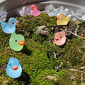 120 Pcs Mini Ducks Bulk,Tiny Ducks,Mini Resin Ducks Miniature Duck Figures Ornament Little Ducks for Craft,Dollhouse,Home Decorations Birthday Party Gift