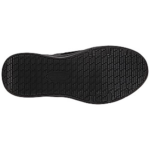 Skechers Women's Slip on Athletic Food Service Shoe, Black, 9 Wide
