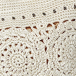 The Sak unisex adult Women's Sequoia Crochet Hobo Handbag, Natural Medallion, One Size US